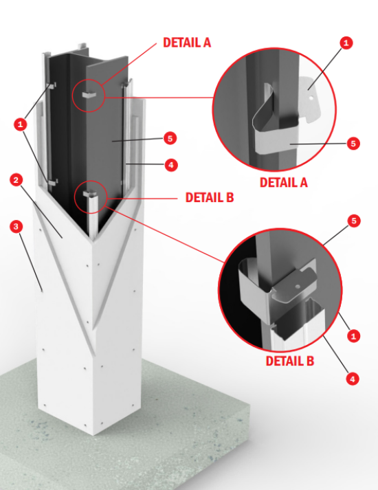 Tecbor clip system, Metal Structures