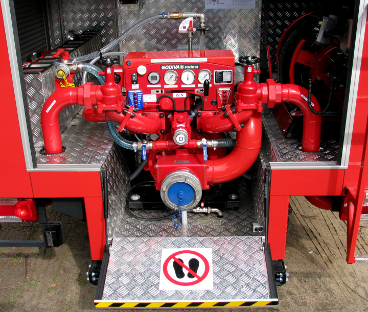 Light fire-rescue vehicle (4 × 2) with a Fire water pump, Fi...