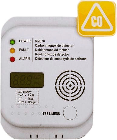 Carbon monoxide detector RM370, Smoke detectors, Alarm butto...